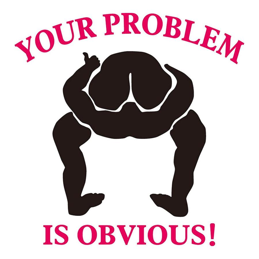 United Athle おもしろtシャツ メンズ レディース キッズ 面白 YOUR PROBLEM IS OBVIOUS! 文字 ジョーク ...