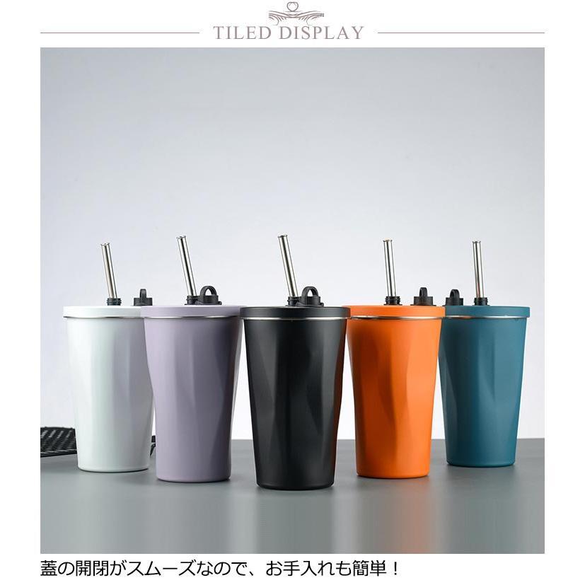 タンブラー 20oz 水筒 ストロー付き 600ML コーヒーカップ 蓋付き おしゃれ 二重構造 304 ステンレス 大容量 真空断熱 保温 保冷 タ : ミナミコウギョウ - 通販 ...