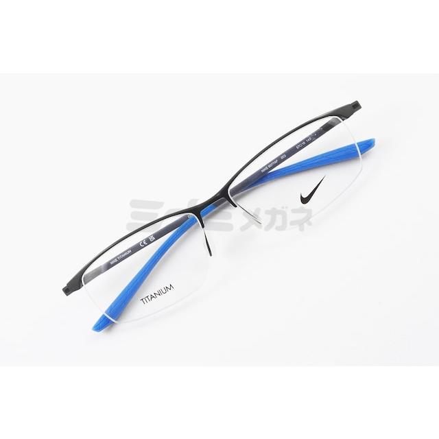 NIKE（ナイキ） メガネ 6077AF Col.003 スクエア ナイロール ハーフリム スポーツ 軽量 正規品 : 創業60年～アイウェア ...