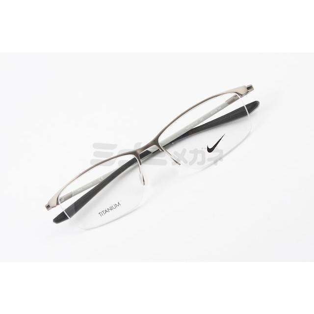 NIKE（ナイキ） メガネ 6077AF Col.067 スクエア ナイロール ハーフリム スポーツ 軽量 正規品 : 創業60年～アイウェア ...