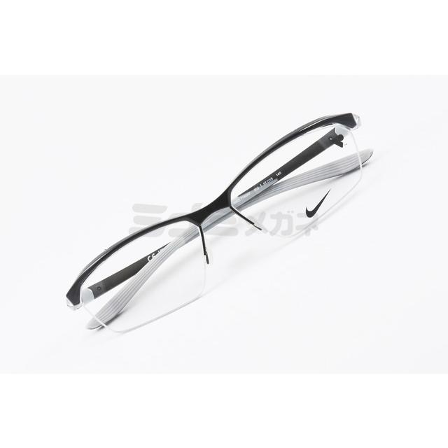 NIKE（ナイキ） メガネ 7140AF Col.002 ブロー サーモント ナイロール ハーフリム スポーツ 軽量 正規品 : 創業60年 ...