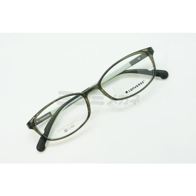 CONVERSE メガネ CV-8060 Col.1 スクエア ダークグレー クリア スポーツメーカー 軽量 かっこいい 授業 軽い ...