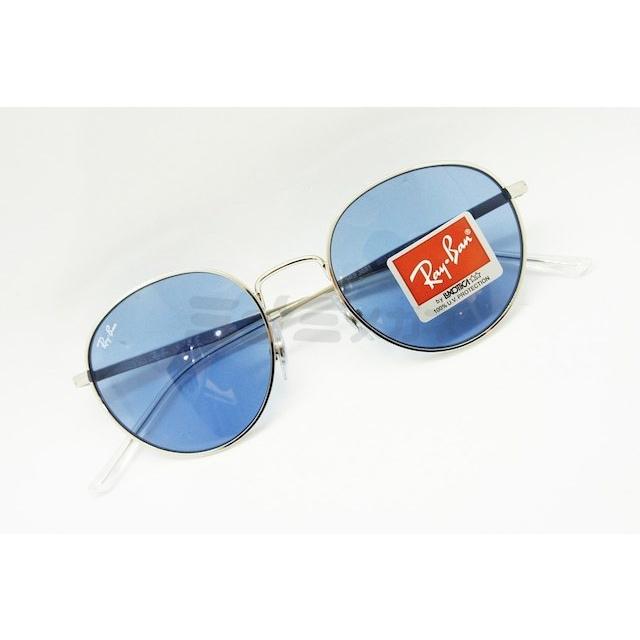 Ray-Ban サングラス RB3681 003/80 50サイズ ボストン ブルー シルバー クラシカル シンプル 流行り 人気 ...