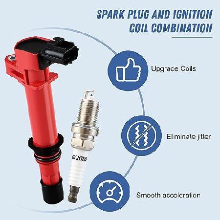 Nextirrer Ignition Coil＆ Iridium Spark Plug Pack of 6 Compatible With Dodge Ram Nitro 1500 Jeep ...