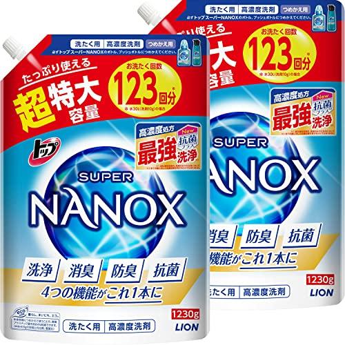 トップ ナノックス(NANOX)【まとめ買い 大容量】トップ スーパーナノックス 蛍光剤無配合 高濃度 洗濯洗剤 液体 詰め替え 超特大1230g× : ミナモSTORE - 通販 ...
