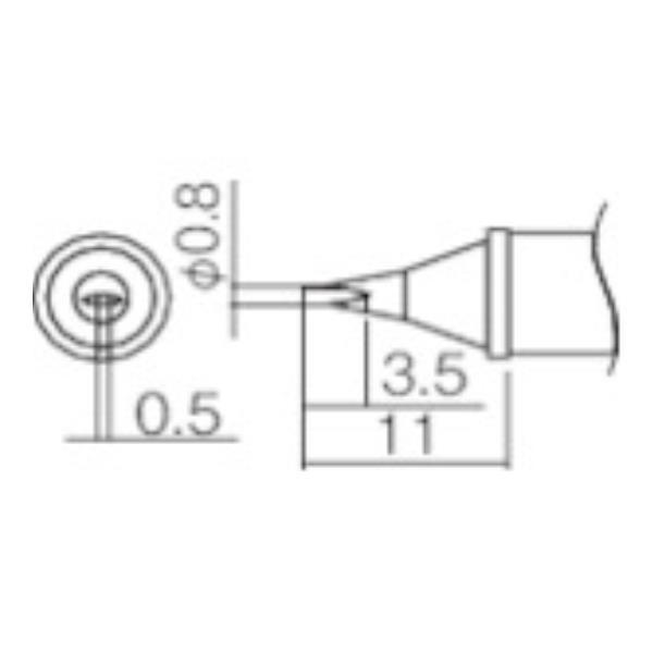 白光 こて先 0.8WD型 T12WD08 [T12-WD08][r20][s9-010] : ミナトワークス - 通販 - Yahoo!ショッピング