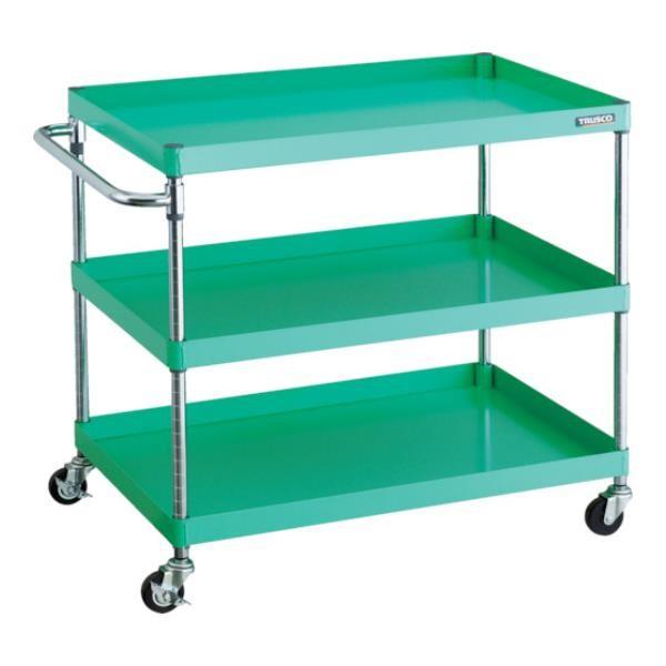 TRUSCO フェニックスワゴン 900X600 3段 Φ75ゴム車輪 YG色 PEW993G75YG [PEW-993-G75-YG][r20][s9-831] :tr-4885112 ...