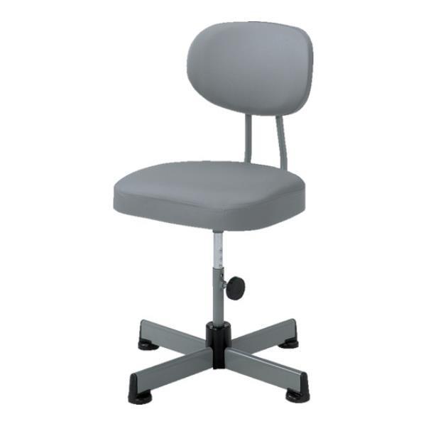 TRUSCO中山 TRUSCO 事務椅子 ビニールレザー張り キャスター無 グレー L90Z [L-90Z][r20][s9-020 ...