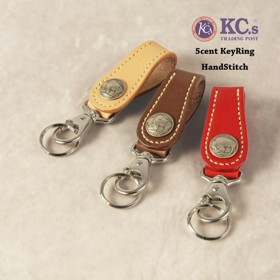 KC,s KCs / ケイシイズ 5セントキーリング ハンドステッチ KSK543 キーホルダー アンティークコイン コンチョ 牛革 : minatogawaradio Yahoo!ショップ ...