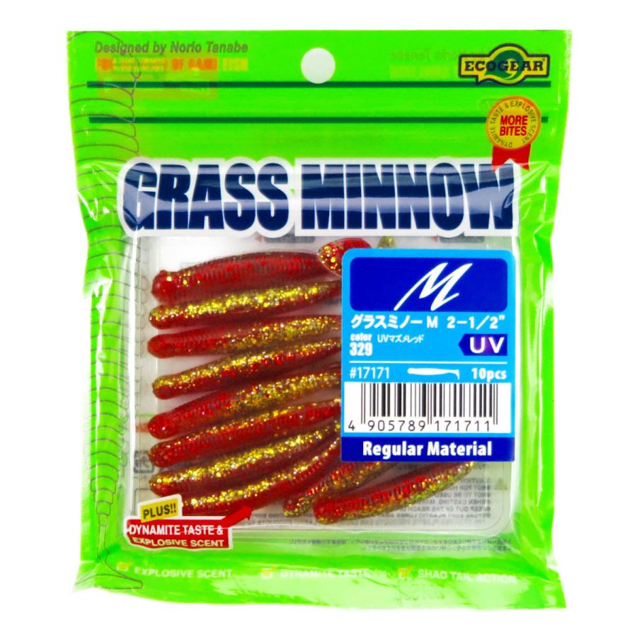 スズキ ワーム エコギア Ecogear グラスミノーM 2-1/2インチ UVマズメレッド : Mini-s - 通販 - Yahoo!ショッピング