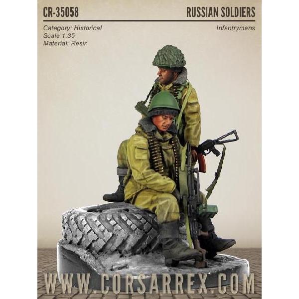 現用ロシア軍 歩兵（2体入。ベース付き） RUSSIAN SOLDIERS / Infantrymans / 2 figures + Base ...
