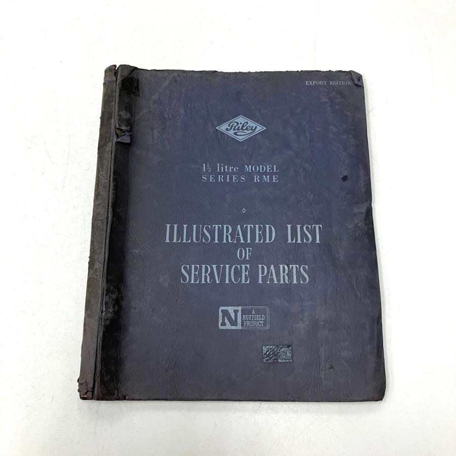現品 Riley 1-1/2 litre MODEL SERIES RME SERVICE PARTS BOOK : ミニマルヤマ - 通販 ...