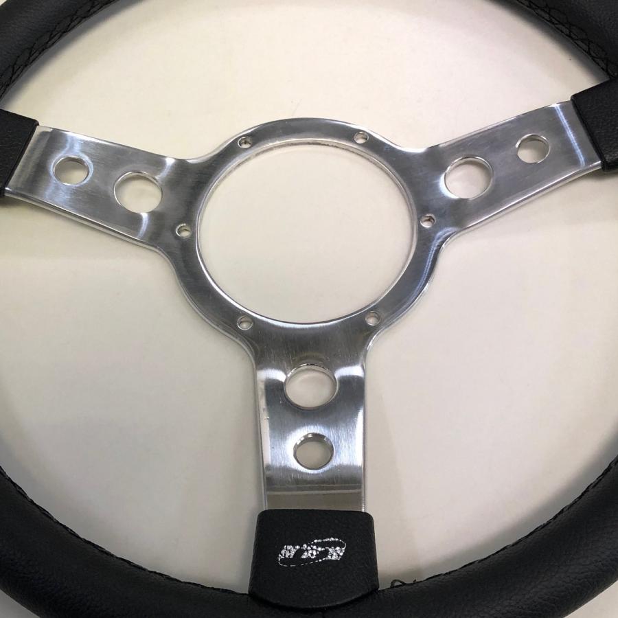 現品 マウントニー黒ビニールステアリング 14インチ : ミニ 現品 マウントニー黒ビニールステアリング 14インチ : ミニ