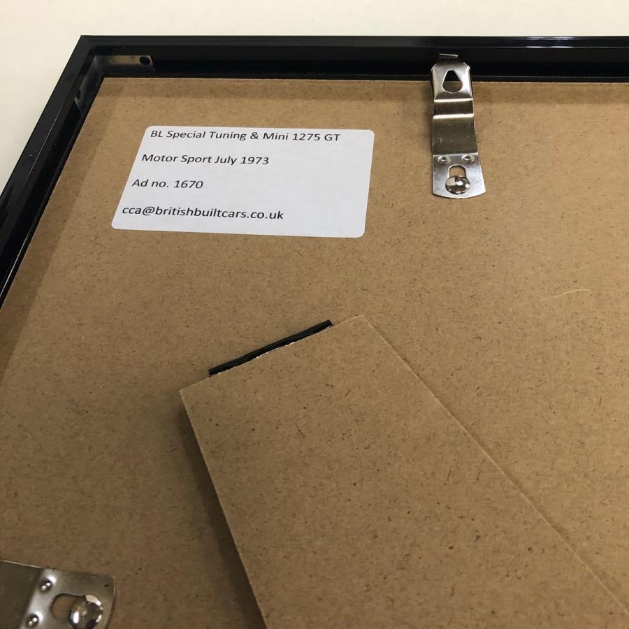 現品 BL Special Tuning and Mini 1275GT 額装パネル : ミニマルヤマ - 通販 - Yahoo!ショッピング