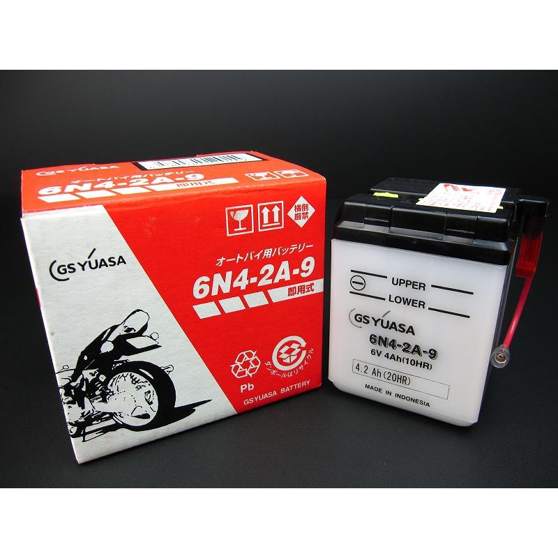 GSユアサ6Vバッテリー6N4-2A-9 : ミニモト公式 Yahoo!ショッピング店 - 通販 - Yahoo!ショッピング