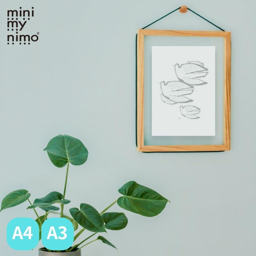 ミニマイニモ インテリアポスター 鳥 動物モチーフ グレー モノクロ モノトーン A4 A3｜トリップバード : poster-p022 : minimynimo Yahoo!店 - 通販 ...