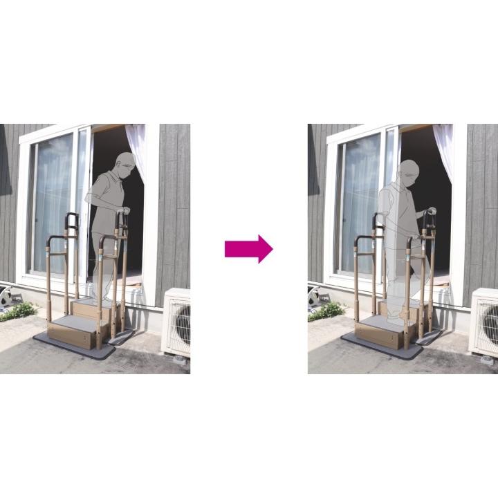 BS桜 1-2 小タイプ手すり2本 633-312 シコク : 介護用品専門店ミニロクメイト - 通販 - Yahoo!ショッピング