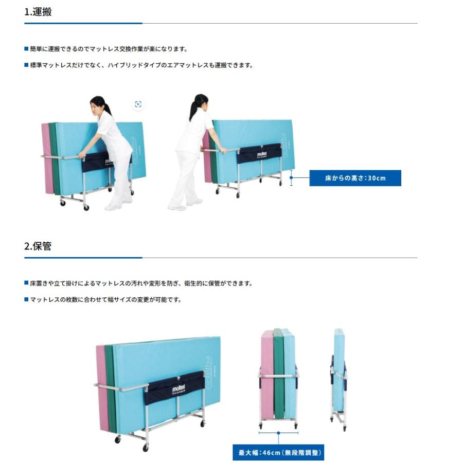 マットレス専用台車 MMCT モルテン : 介護用品専門店ミニロクメイト - 通販 - Yahoo!ショッピング