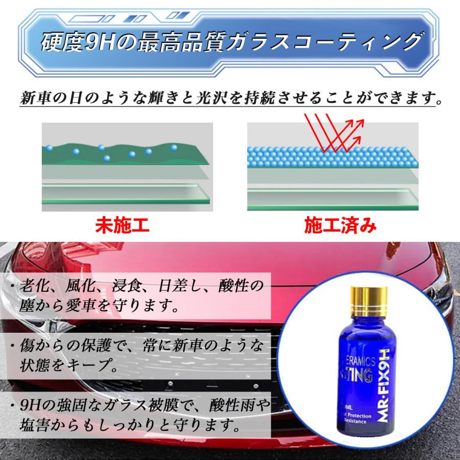 Mr-Fix 9H 硬化型ガラスコーティング剤2本セット コスパ最強 超撥水 光沢 車 バイク 未塗装樹脂 : DIY専門店みんなのものづくり - 通販 - Yahoo!ショッピング