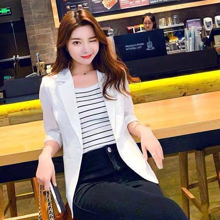 薄手 シンプル 七分袖 OL レディース 春 サマージャケット 秋 アウター 夏 羽織り キレイめ ショート丈 オフィス カジュアル 日除け : minoakaYahoo!店 - 通販 ...