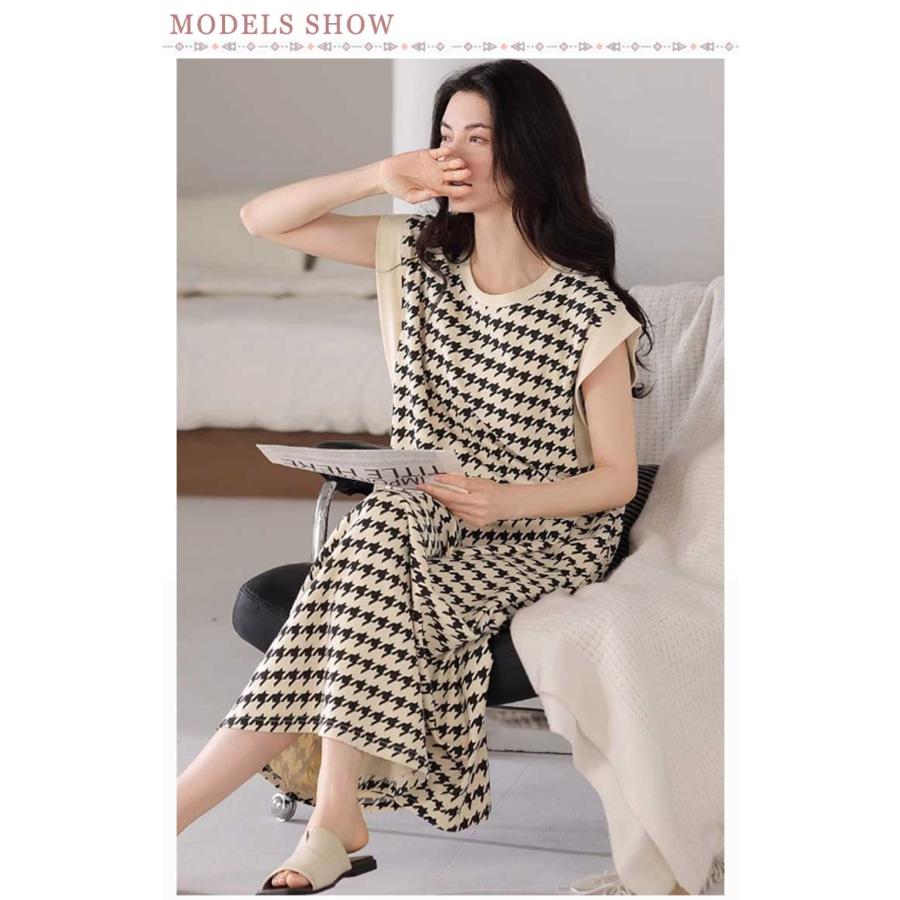 カップ付きワンピース レディース カップ付き ロングワンピース ルームワンピース 部屋着 ボーダー柄 ノースリーブ 袖なし Tシャツワンピース 薄手 : minoakaYahoo!店 - 通販 ...