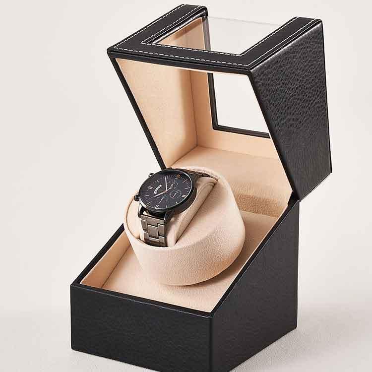 ワインディングマシーン 1本 ウォッチワインダー 自動巻き上げ機 機械式 1本巻 腕時計ケース 静音設計 ギフト レザー調 腕時計収納 プレゼント 自 : minoakaYahoo!店 ...