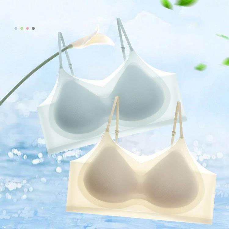 2枚セット COOL超冷感 極薄エアースルーブラ ブラジャー アイスシルク インナーウェア 美胸ブラ ノンワイヤー レースブラ 美背ブラ シームレス : minoakaYahoo!店 - 通販 ...