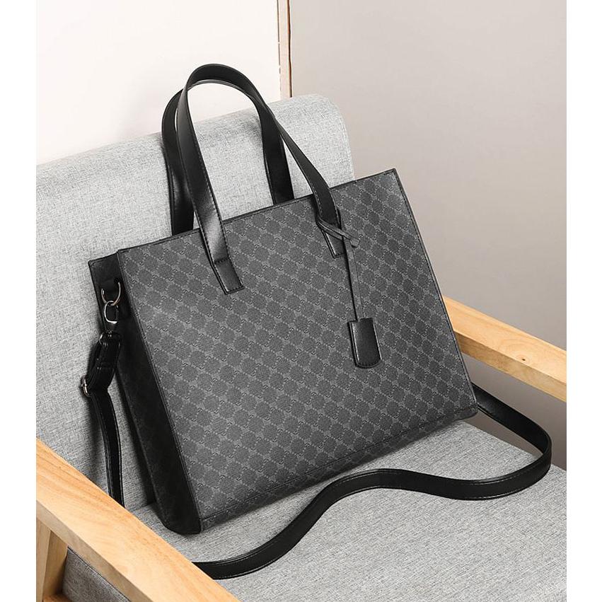 スクエア トートバッグ メンズ 手提げバッグ 2WAY 大きめ 大容量 ビジネスバッグ 縦型 マチあり A4 ショルダー ストラップ付き 通勤バッグ :lss7803:MintJams ...