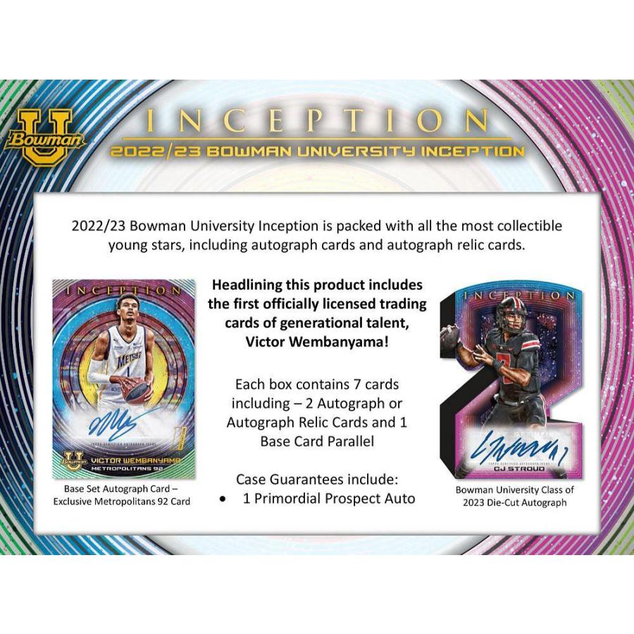 2022-23 BOWMAN UNIVERSITY INCEPTION HOBBY(大学マルチスポーツ) : カードショップMINT - 通販 ...