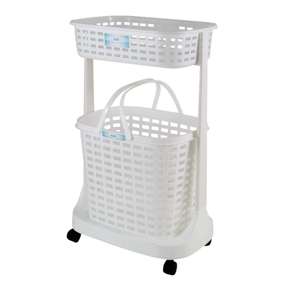 パール金属 ランドリー バスケット ラック 2段 キャスター付 洗濯カゴ 収納 ベルフィ H-6985 : Hana-Hana2 - 通販 - Yahoo!ショッピング
