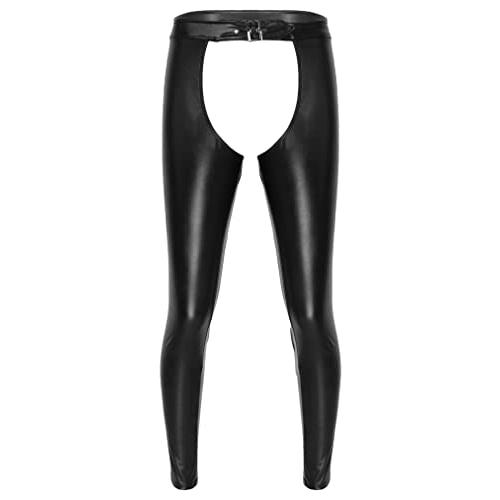 Hularka Men's Motorcycle Faux Leather Chaps Leggings Biker Riding ...