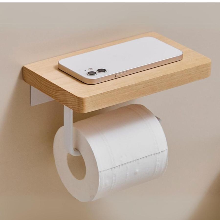 トイレットペーパーホルダー おしゃれ 1連 シングル 木製 天然木 ペーパーホルダー 2倍巻き 3倍巻き お手洗い トイレ用品 シンプル カバー 北欧 紙 賃貸 : ミケアート - 通販 ...