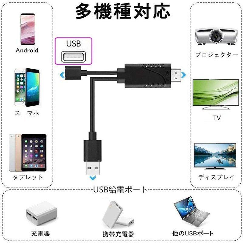 iPhone テレビ 接続ケーブル Type C HDMI変換ケーブル ミラーリングケーブル テレビに映す iPod iP 送料無料 : 未来ネット - 通販 - Yahoo!ショッピング