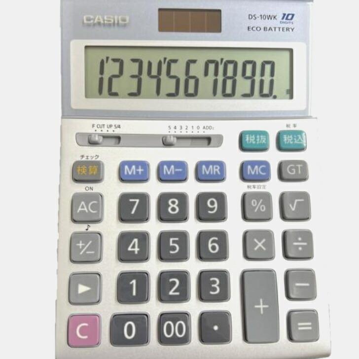 CASIO 〈ポイント5倍〉カシオ デスク型 電卓 DS-10WK 10桁 検算機能 特大表示 税計算 状態表示 : ミライズリンク - 通販 - Yahoo!ショッピング