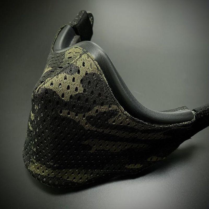 【TMcraft】[メッシュ生地モデル]サバゲー用 サンセイマスク対応 ファッションカバー【type05】ブラックマルチカム／OD色 : ミリタリーギアBLACKBURN - 通販 ...