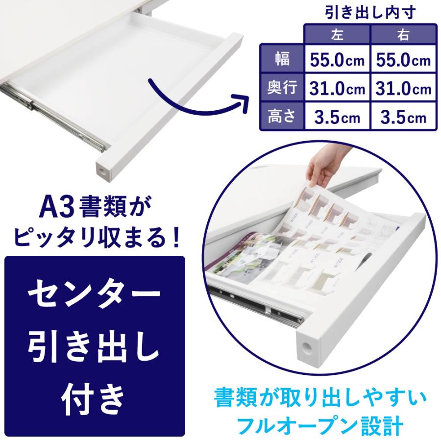 家具のAKIRA オフィス家具専門店 オフィスデスク 事務デスク 平机 引き出し 幅140cm 奥行70cm 高さ72cm ホワイト NBD ...