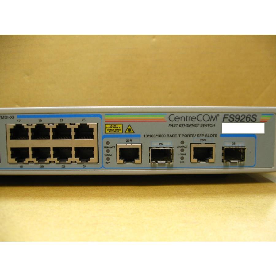 Allied Telesis CentreCOM FS926S 26ポート ファーストイーサネットスイッチ 中古 アライドテレシス : ミサオネットワーク・ストア店 - 通販 - Yahoo ...