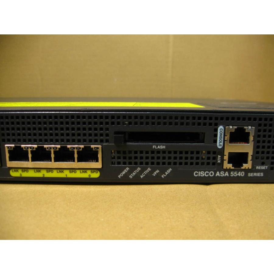 Cisco ASA5540 適応型セキュリティ アプライアンス ファイアウォール 7.2(4) 4GE SSM 中古 : ミサオネットワーク ...