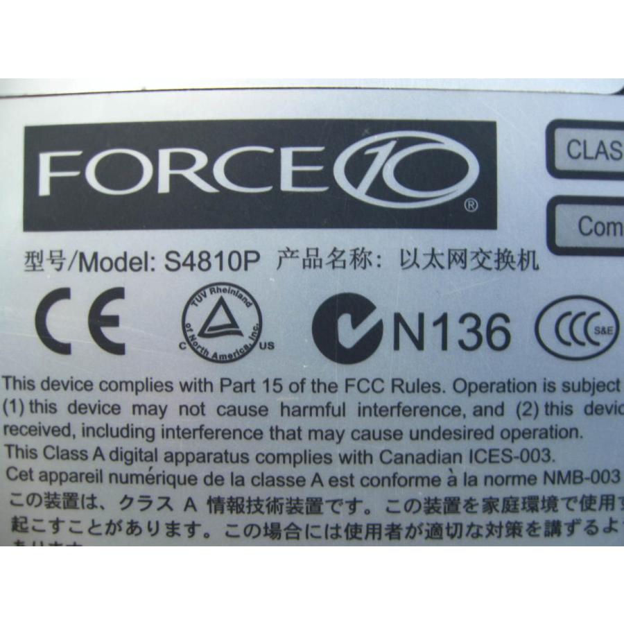 DELL Force10 S4810P-AC 48ポート 10GbE SFP+/4ポート 40G QSFP+ スイッチ 中古 CN ...