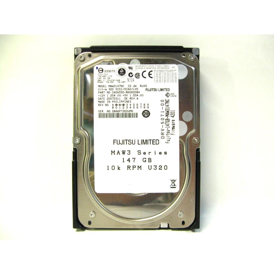 FUJITSU MAW3147NC 147GB U320 SCSI SCA 80pin 10krpm 3.5型 中古 富士通 Ultra320 8MB : ミサオネットワーク・ストア店 ...