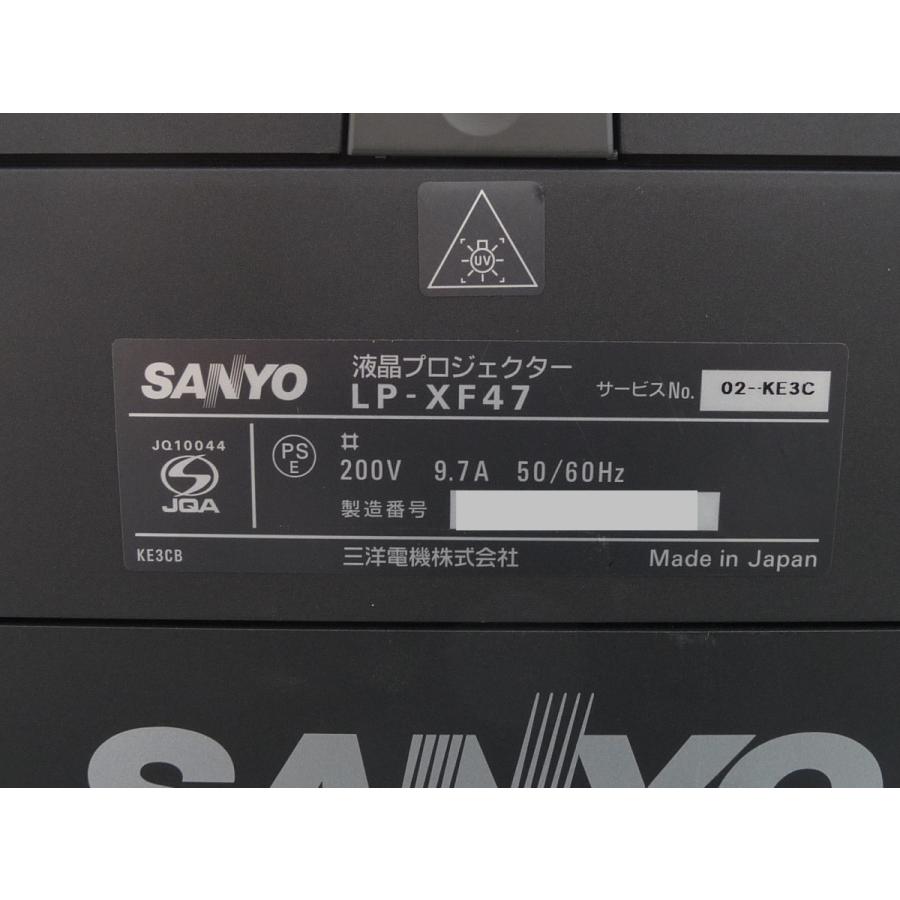 SANYO SANYO LP-XF47・業務用高輝度プロジェクター・15000lm[ランプ時間：921H]リモコン付き[H-XF47-03 ...