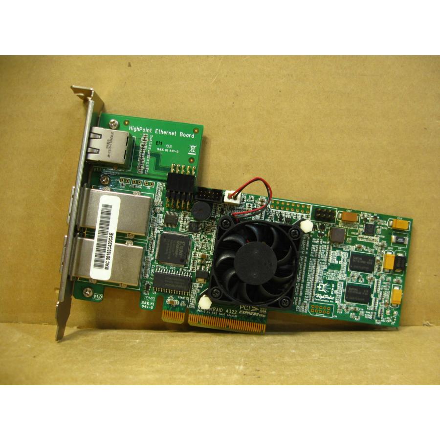 HighPoint RocketRAID 4322 SAS/SATA RAIDコントローラ 512MB PCI-EX 中古 RAID0/1/5 ...