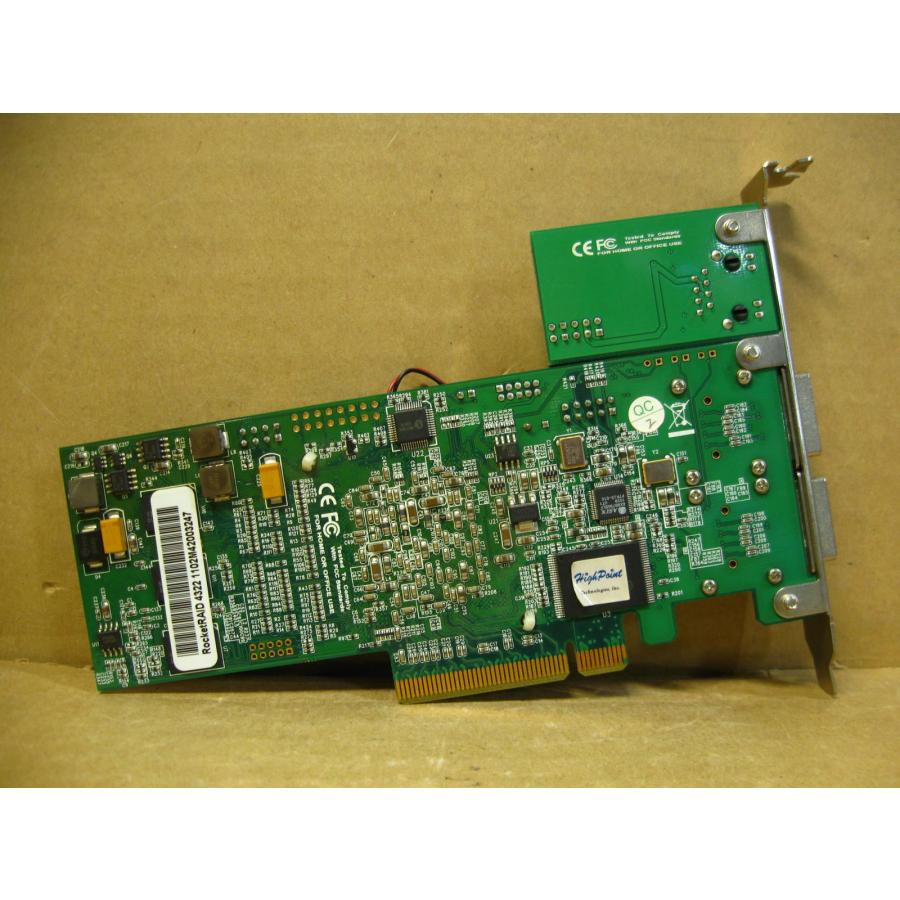HighPoint RocketRAID 4322 SAS/SATA RAIDコントローラ 512MB PCI-EX 中古 RAID0/1/5 ...