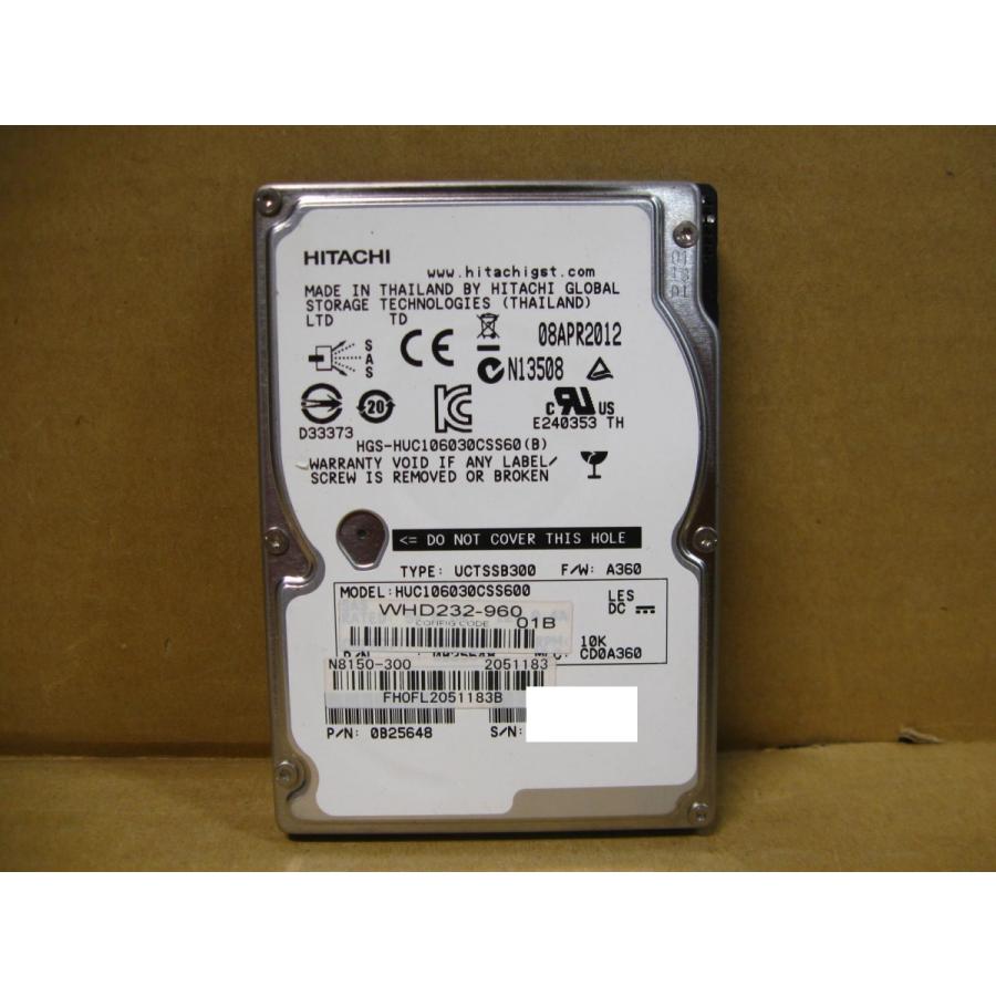 HITACHI HUC106030CSS600 146GB SAS2.0 6Gb/s 10krpm 2.5型 内蔵HDD 中古 日立 NEC ...