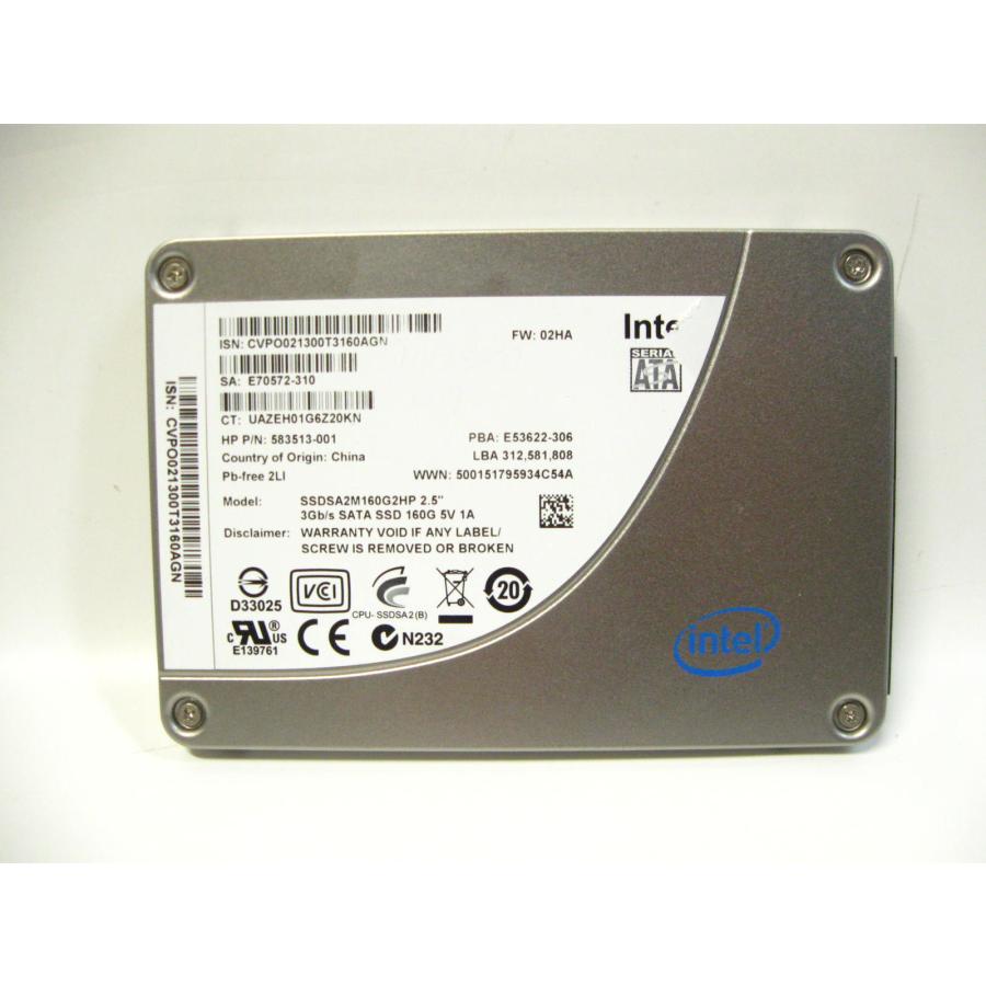 intel SSD SSDSA2M160G2HP 160GB SATA 2.5型 中古 インテル : ミサオネットワーク・ストア店 - 通販 ...