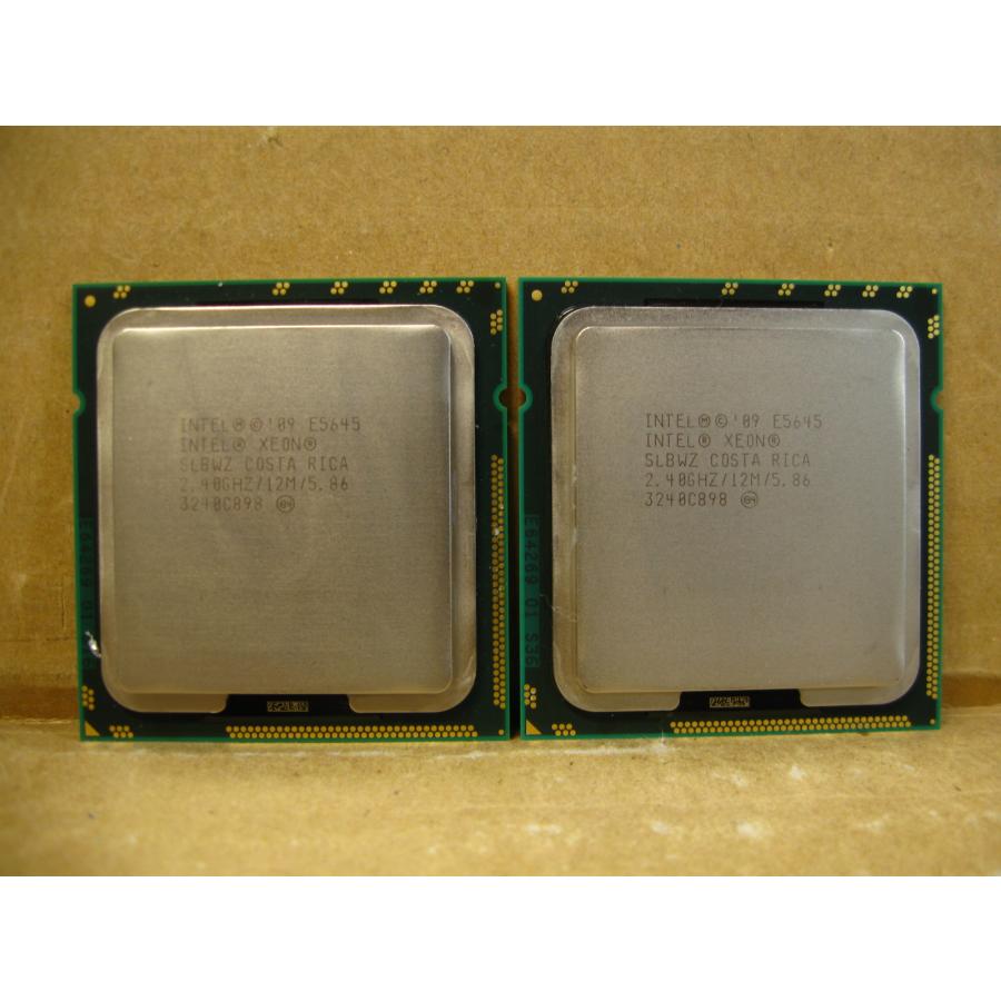 Intel Xeon E5645 2.40GHz SLBWZ 6コア 12M 5.86GT/s 80W LGA1366 2個 中古 インテル ...