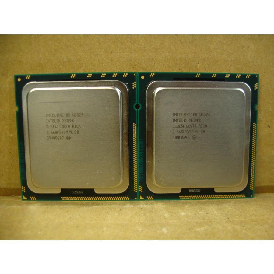 Intel Xeon W3520 2.66GHz SLBEW 4コア 8M 4.8GT/s 130W LGA1366 2個 中古 インテル ...