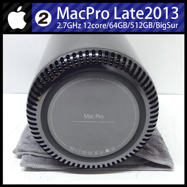★Mac Pro・Late 2013・2.7GHz 12コア intel Xeon E5(12コア) /64GB/SSD 512GB/AMD FirePro D500 ×2・A1481[02 ...