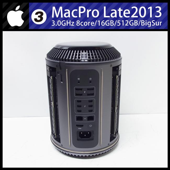 ★Mac Pro・Late 2013・3GHz 8コア intel Xeon E5★16GB/SSD 512GB/AMD FirePro D700 ×2・A1481[03 ...