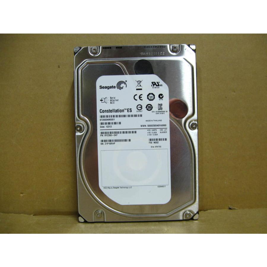 SEAGATE ST2000NM0001 2TB SAS2.0 7200rpm 64MB 3.5型 内蔵HDD 中古 ...